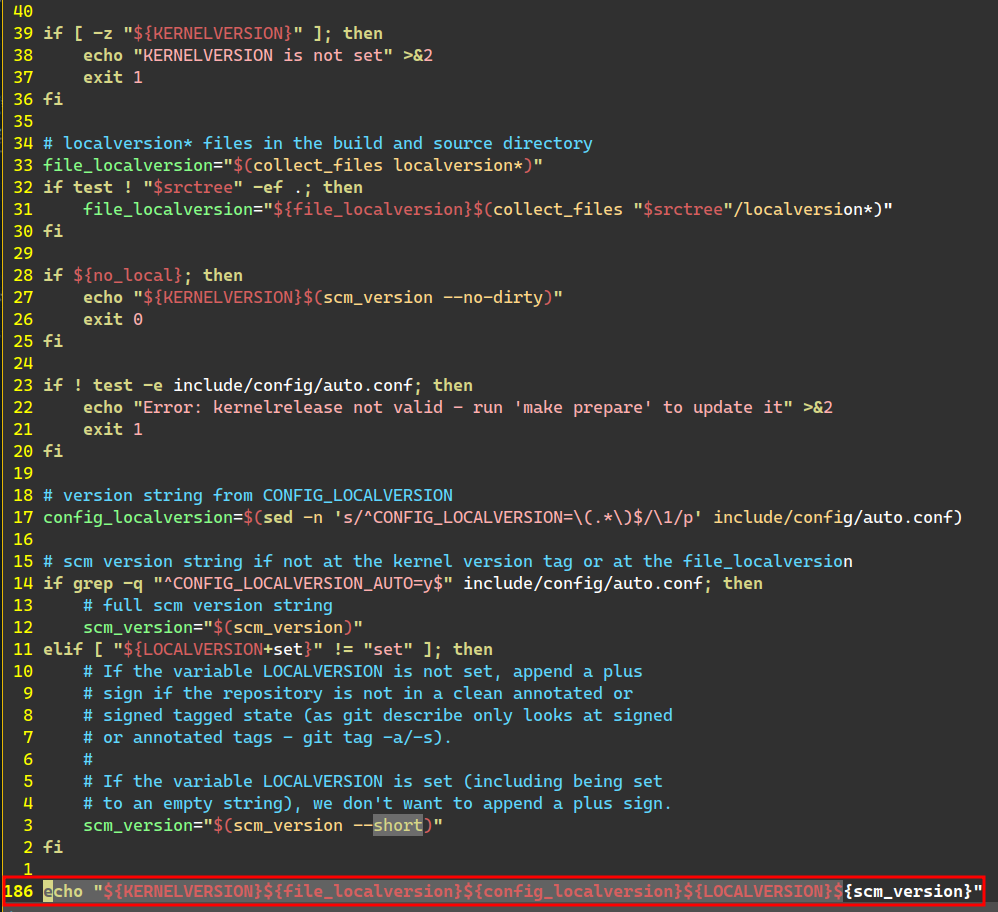 Where does your local Linux Kernel build get its kernel release version string from? | Paso Uno